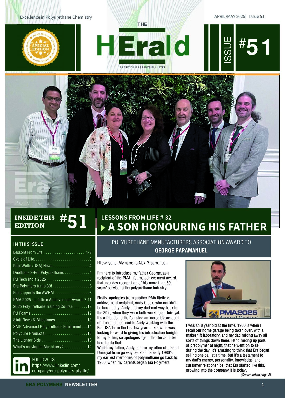Issue 51 April_May 2025 Edition_ONLINE – Era Polymers USA